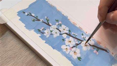 Gouache Cherry Blossom Tutorial Gouache Flowers Tutorial How To
