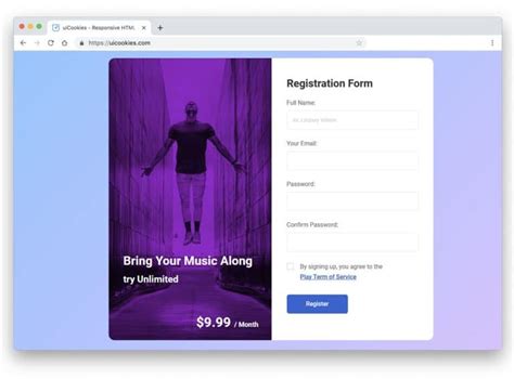 Bootstrap Registration Form Examples UiCookies