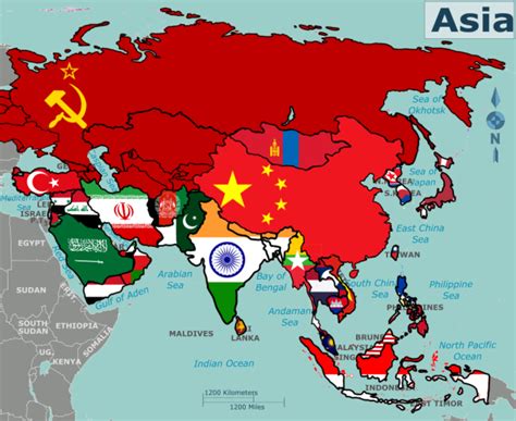 Map Of Asia Cold War