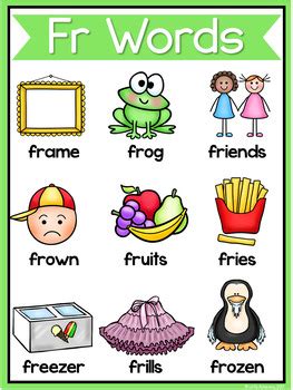 Consonant Beginning R Blends Worksheets Fr Blend Phonics Kindergarten