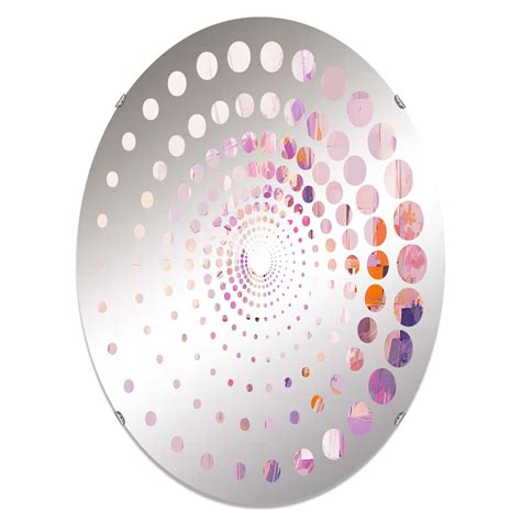 East Urban Home Pink And Pruple Abstract Shadows Spiral Dot