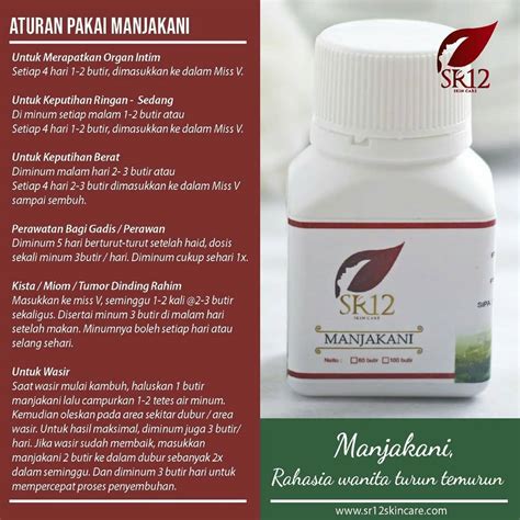 Skin Care Herbal Sr12 Aturan Pakai Manjakani Sr12 🍃 Untuk Yang Masih Virgin Diminum 3