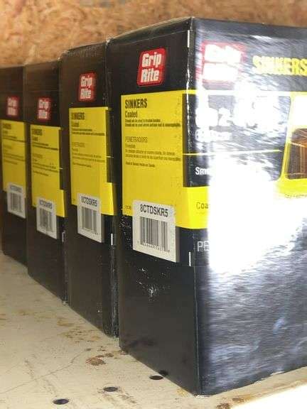 4 5 Lb Boxes Grip Rite 8d 2 38” Coated Sinkers Sherwood Auctions