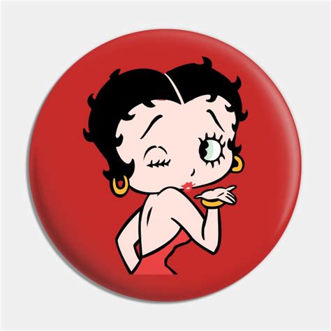 Betty Boop Kiss Color Betty Boop Kiss Wink Color Pin Teepublic