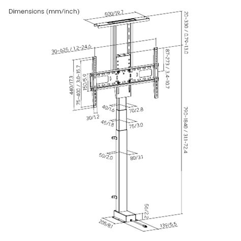 מעלית מרהיט Eazo למסכים עד “80 וואט 1