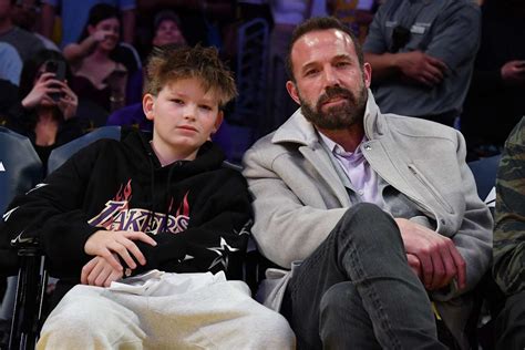 Ben Afflecks Son Samuel 12 Masters His Dads Smolder As They Enjoy A