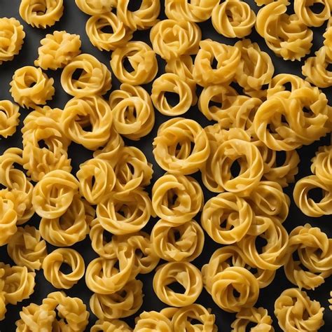 Premium Photo A Circle Of Yellow Pasta With The Words