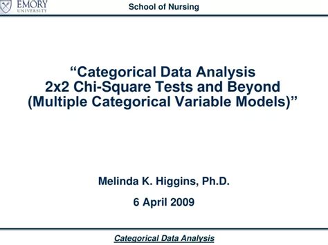 PPT Categorical Data Analysis X Chi Square Tests And Beyond Multiple Categorical Variable