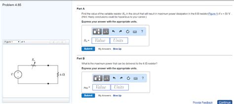 solved find the value of the variable resistor r o in the
