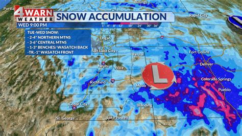 Snow Showers Develop Across North Utah Tuesday Afternoon