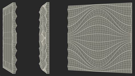 3d Wall Panel Circular Wave Wood 3d Model 19 3ds Blend C4d Fbx