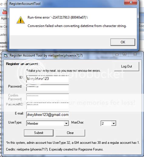 Help Registration Tool Error Ragezone Mmo Development Forums