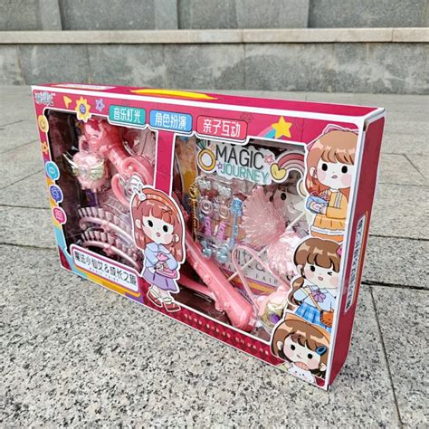 仙女魔法棒饰品套装女生过家家音乐灯光变身棒培训班儿童玩具批发 花瓣网