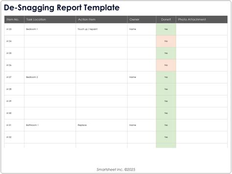 10 Free Construction Snag List Templates