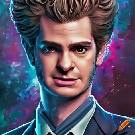 Realistic Andrew Garfield In Doctor Who Style Poster On Craiyon