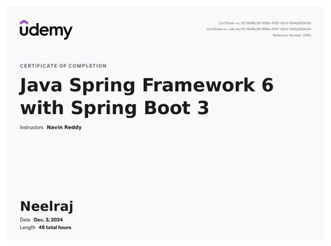 Neelraj S G On Linkedin Java Springboot Spring6 Certification