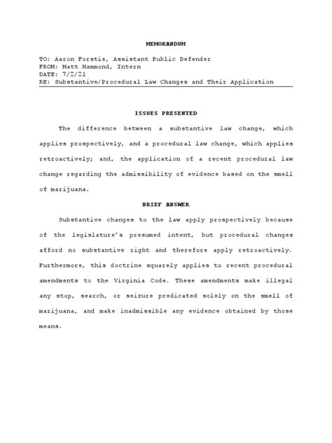 Procedural Memo Download Free Pdf Ex Post Facto Law Sentence Law