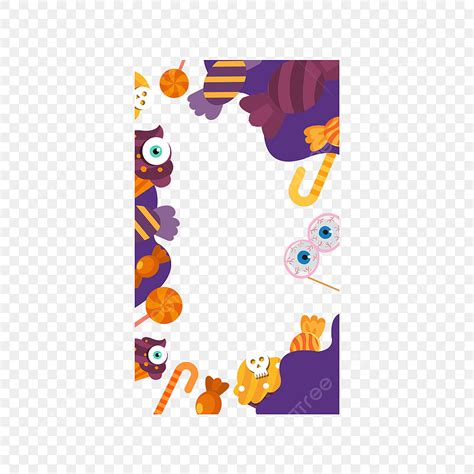 Halloween Candy Png Image Cartoon Halloween Candy Border Halloween Frame Candy Png Image For