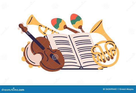 Music Art School Subject Class Education Concept Instruments Book Lead Sheet Composition