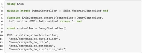 example of the implementation and simulation of the dummy controller