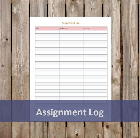 Assignment Log Student Planner Peach Elizabeth Etiquette