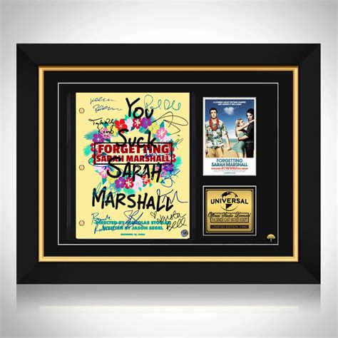 Forgetting Sarah Marshall Script Limited Signature Edition Custom Frame