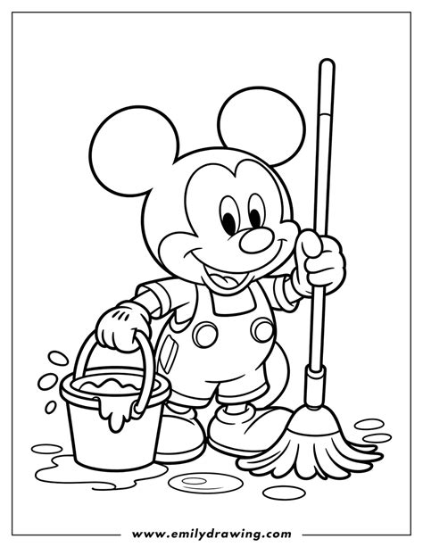 Mickey Mouse Coloring Page Emily Drawing