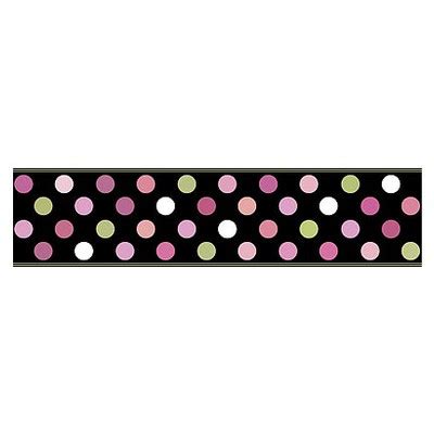 Pink And Black Polka Dots Border