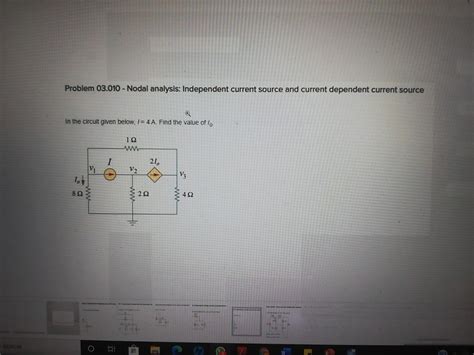 Solved Problem Nodal Analysis Independent Current Chegg