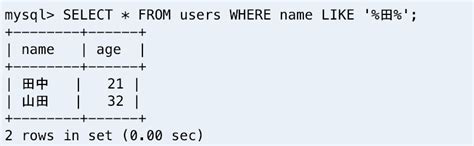【mysql】ワイルドカードを使って あいまい検索する（like や Not Like の使い方） 初心者向け完全無料プログラミング入門