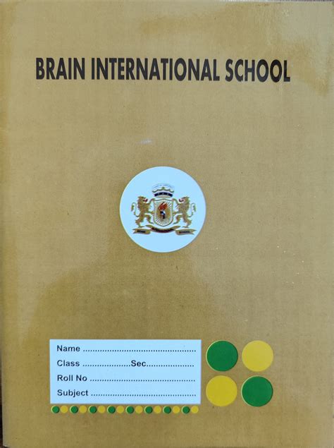 Brain International School Notebook Four Line Interleaf Booksfy