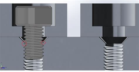 Problem With Chamfering A Tapped Hole In Solidworks Eng Tips