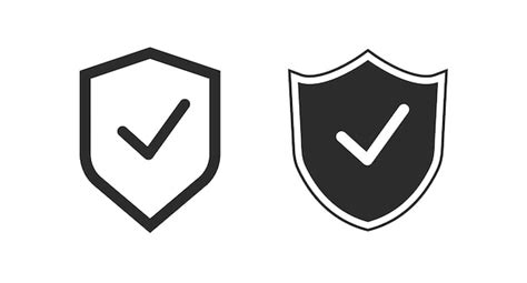 Premium Vector Shield With Check Mark Icon Approve Icon Security