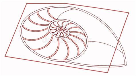 fibonacci spiral geometric pattern design vector design generative ai stock vector