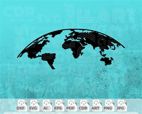 World Map Svg Earth Png Continents Vector