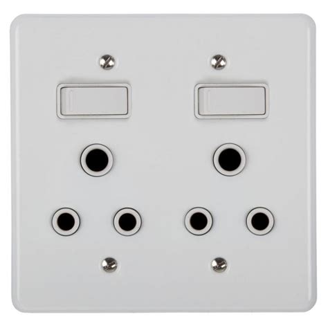 ZAP SWITCH SOCKET STEEL X DBL Xeononline