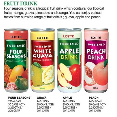Lotte Fruit Drink And Juice Tradekorea