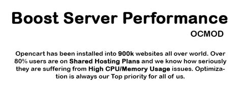 OpenCart Boost Server Performance OCMOD Working
