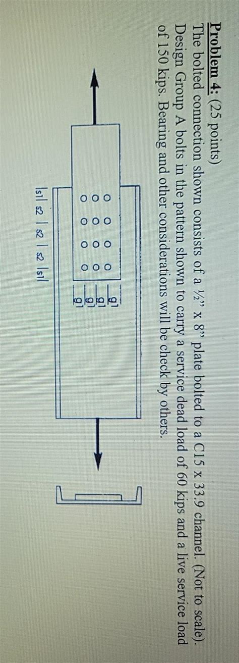 solved problem 4 25 points the bolted connection shown