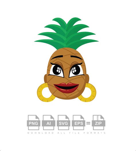 Happy Pine Apple Vector Design Shop By Aquadigitizing