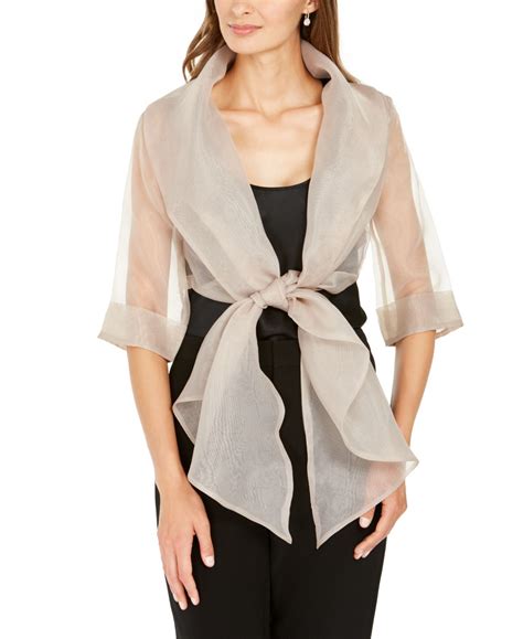 Adrianna Papell Organza Wrap Jacket Macys Wrap Jacket Organza