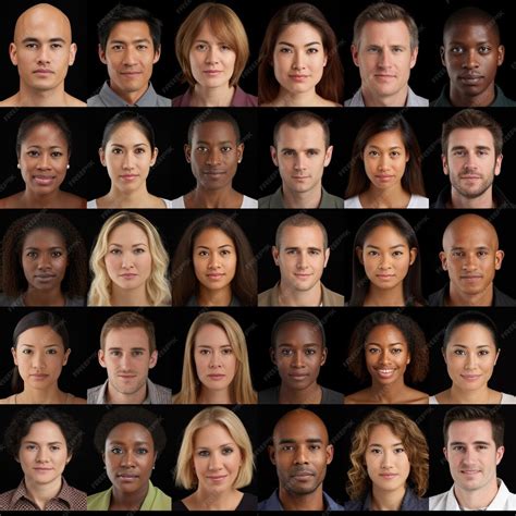 Premium Photo Grid Of The Faces Of Many Different Ethnic