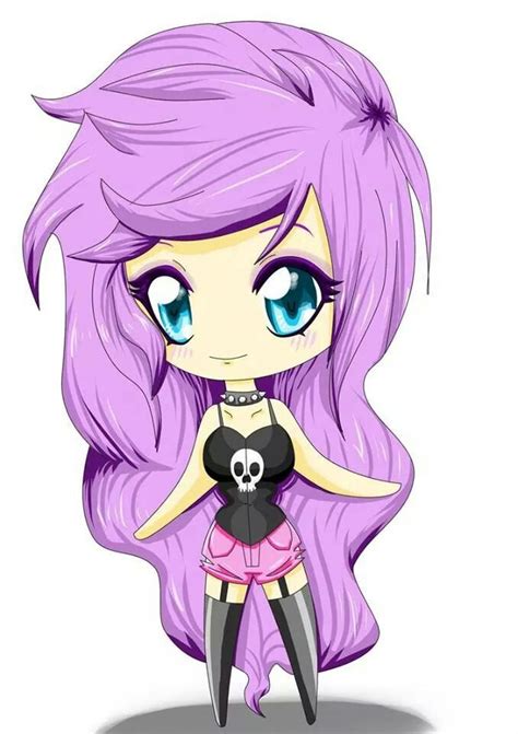 Goth Chibi Girl Drawing Yumi Oc Pastel Goth Chibi By