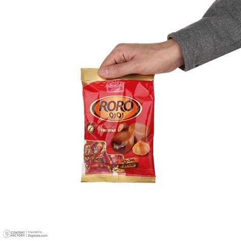 قیمت و خرید تافی کره ای با مغزی کرم فندق رورو شیرین عسل 80 گرم