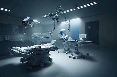 Premium Photo 3d Illustration Of Surgery Robot In Modern Surgery Room