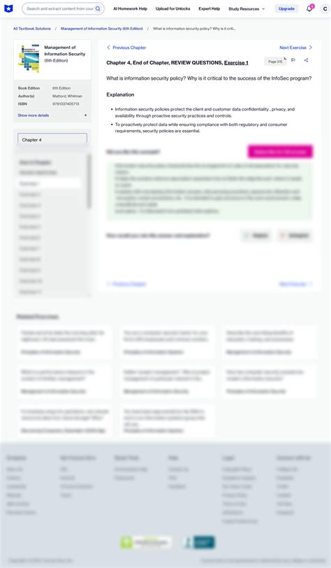 Solution Free Solution What Is Information Security Policy Why Is It Critical To The Success Of