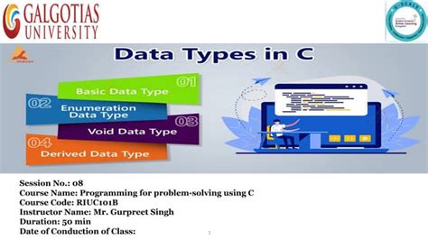 Data Types With Full Reference From Basic Types To Advance Level Pptx
