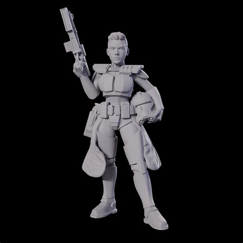 3d File Female Clone Trooper Squad Version 1 Legion Scale ♀️・template To Download And 3d Print