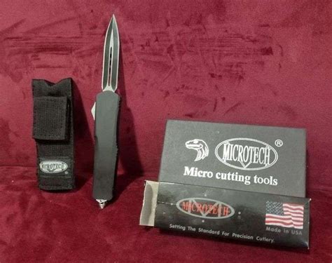 Microtech Combat Troodon Micro Cutting Tool Double Edge Otf Appears New In Box As Used In Movie