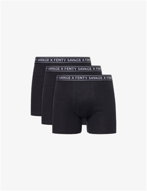 Savage X Fenty Shadow Fit Pack Of Three Stretch Jersey Boxer Briefs